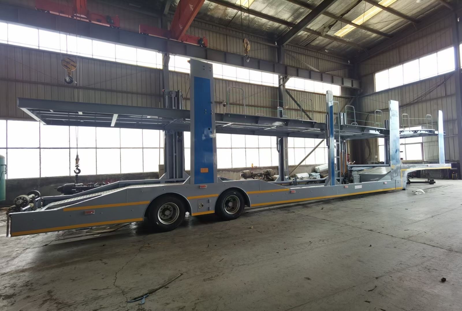8/10 Cars Transport SUV Car Carrier Semi Trailer 2 Axles Vehicle ...